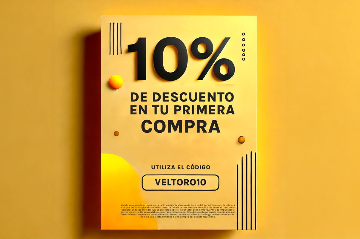 10% De descuento en tu primera compra - Veltoro